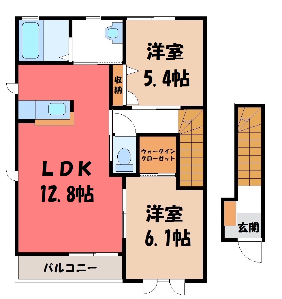 ☆宇都宮大曽☆7.9万☆2LDK☆人気のシャーメゾン☆｜宇都宮 賃貸のことなら小金井不動産
